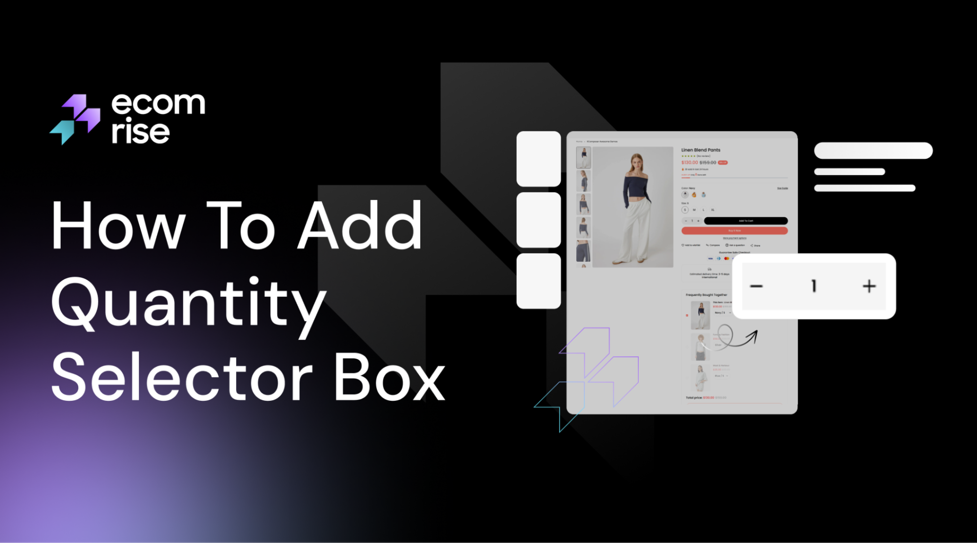 How To Add Quantity to Your Shopify Product Page – EcomRise Home